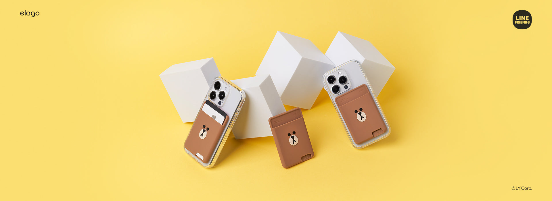 elago | LINE FRIENDS Magsafe Card Wallet
