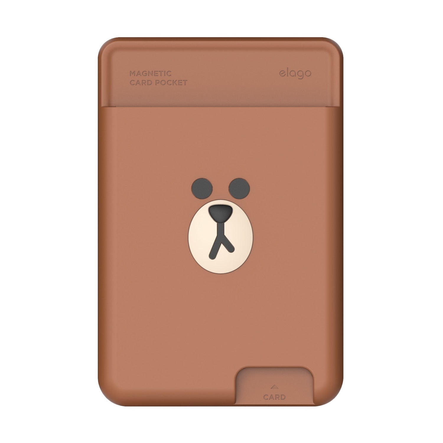 LINE FRIENDS | elago MagSafe Wallet Card Holder [BROWN]