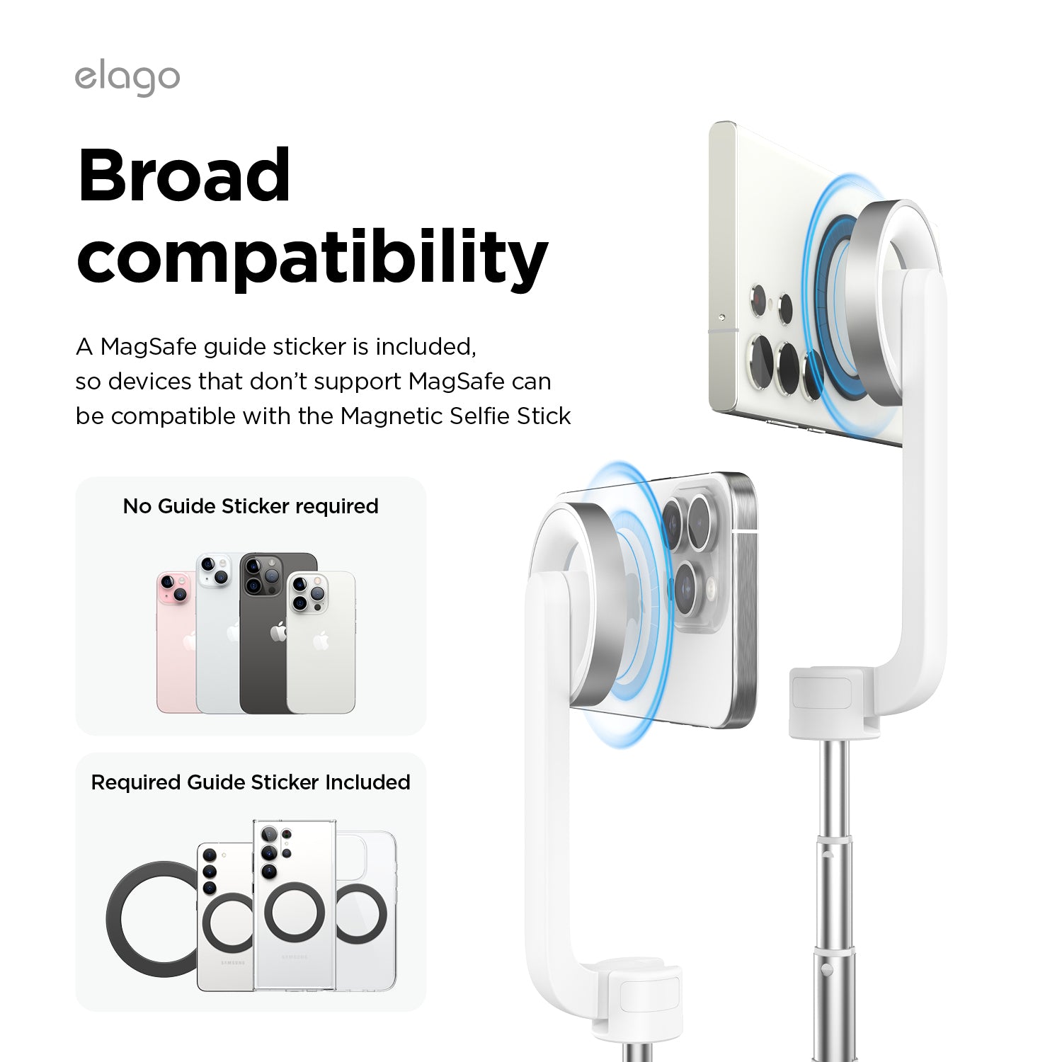 MagSafe Selfie Stick for All Phones - elago